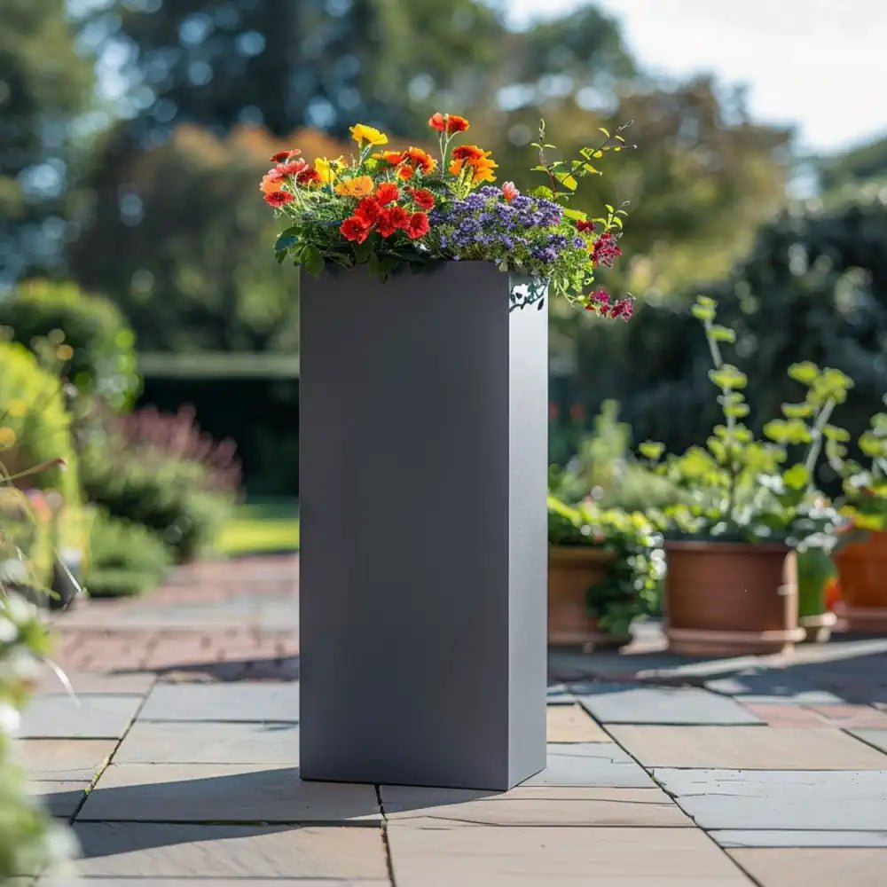 Tall Square Planters: Modern Outdoor Garden Pots – Planters.co.uk