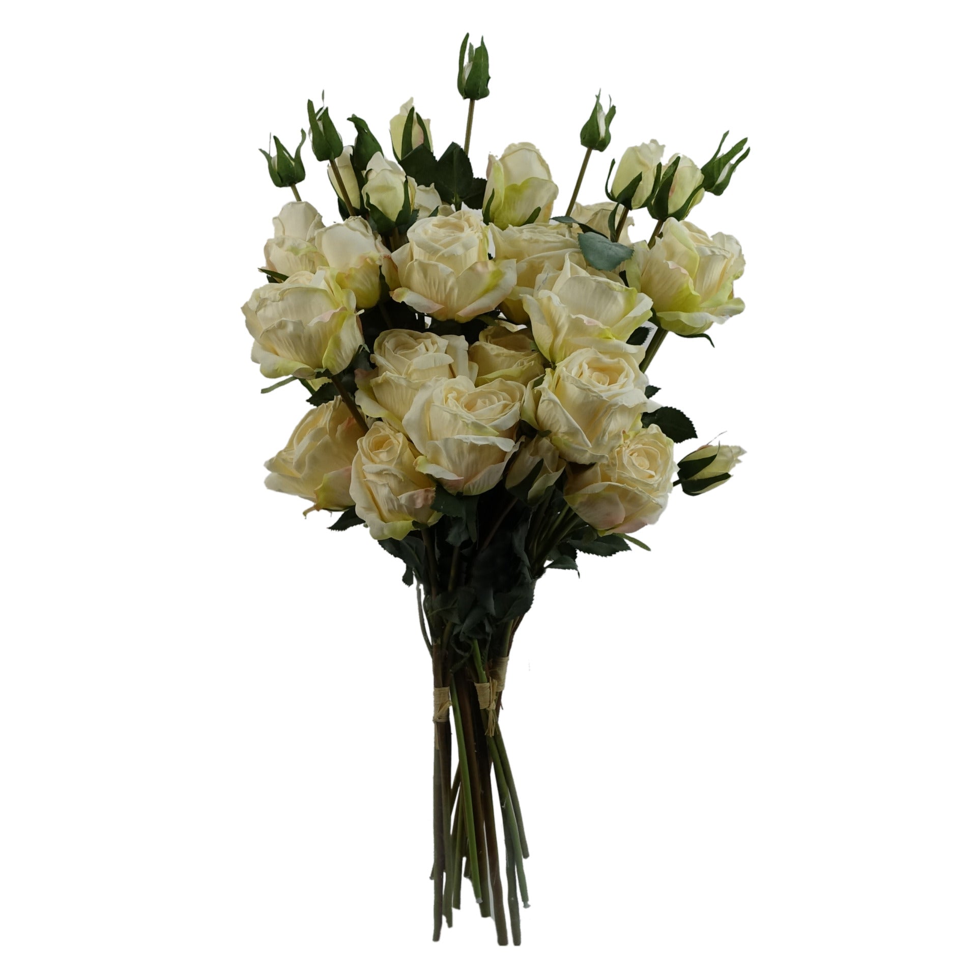 6 x 60cm Cream Rose Artificial Flower Sprays - 24 Flowers 18 Buds ...