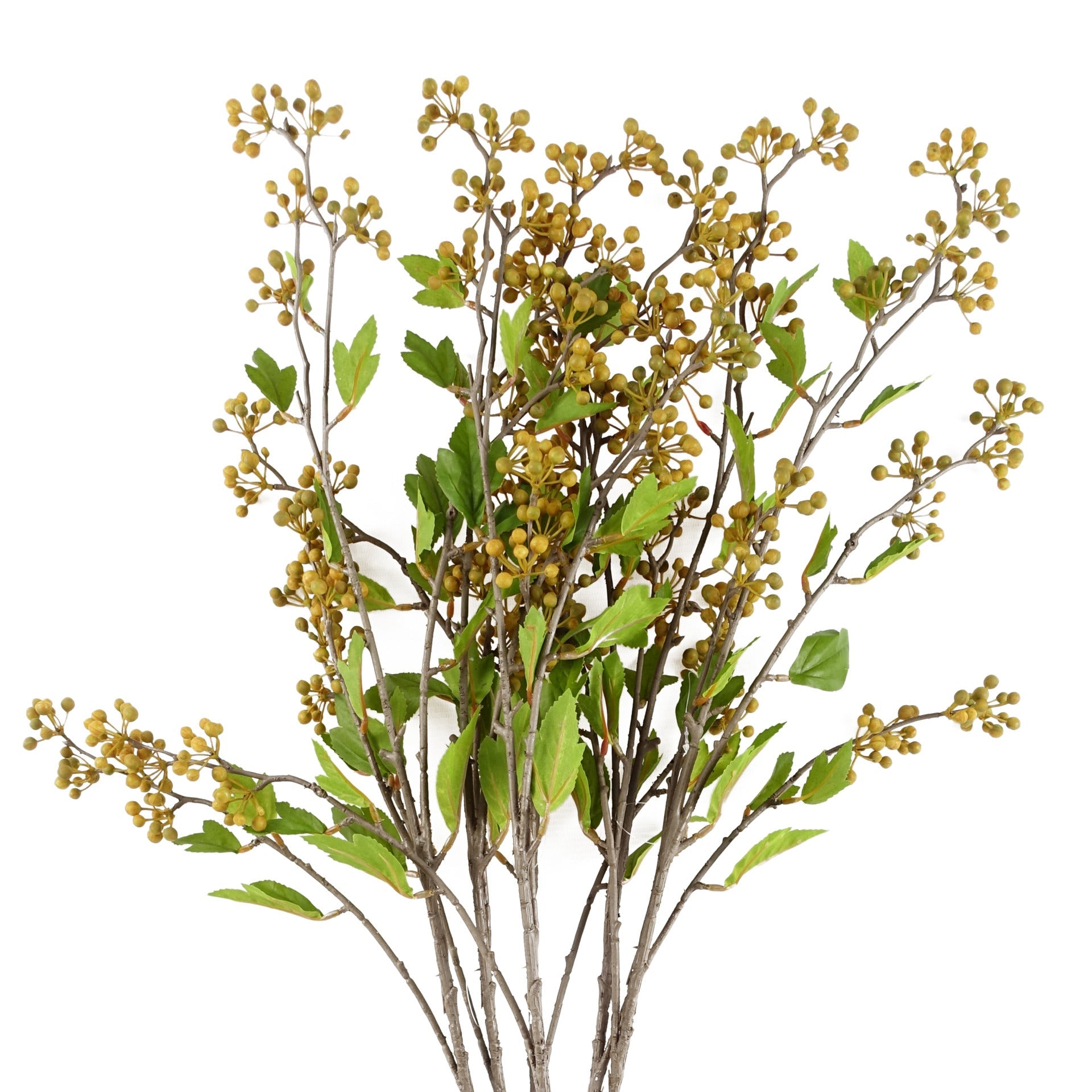 Pack of 6 x 90cm Artificial Yellow Berry Stem – Planters.co.uk