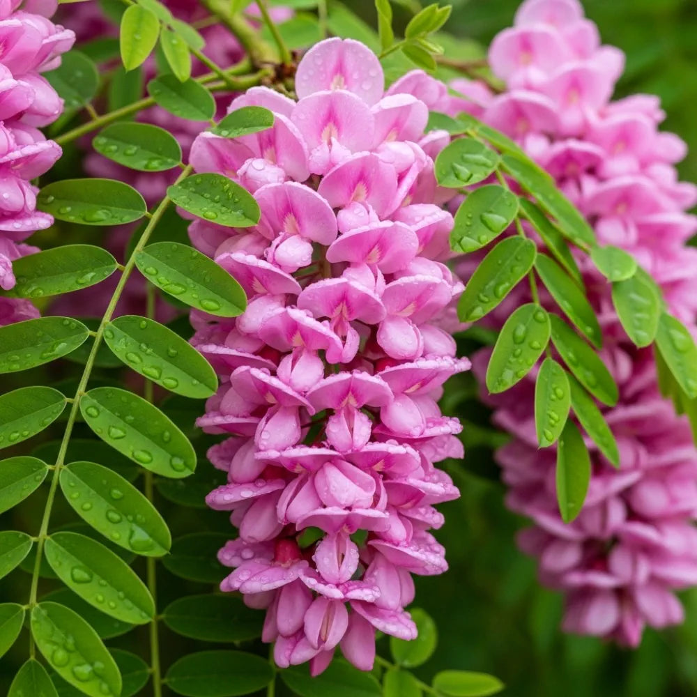 5ft 'Pink Cascade' False Acacia Tree | Robinia pseudoacacia | 9L Pot ...